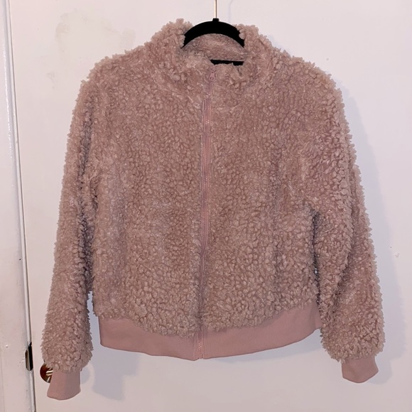 Say What? | Jackets & Coats | Fuzzy Bomber Jacket | Poshmark